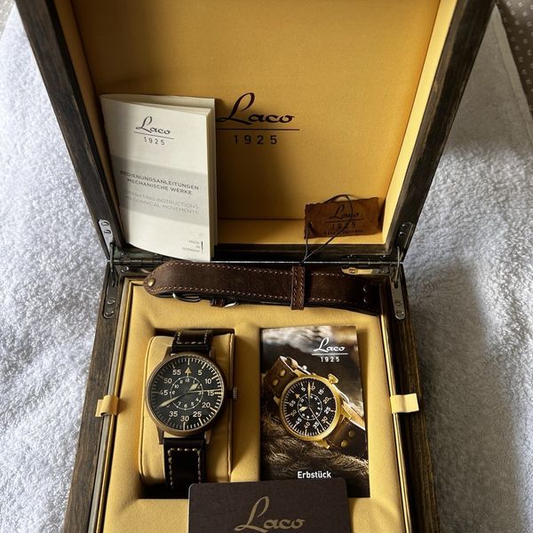 Laco Friedrickshafen Erbstruck 1925 Bronze Pilots Watch 45mm Original ...