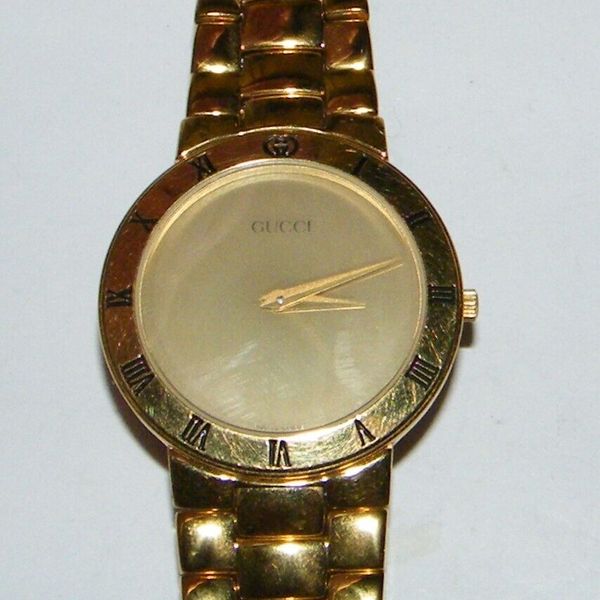 Vintage GUCCI Mens/Women Gold Electroplate 3300.2.m Running Watch | WatchCharts Marketplace