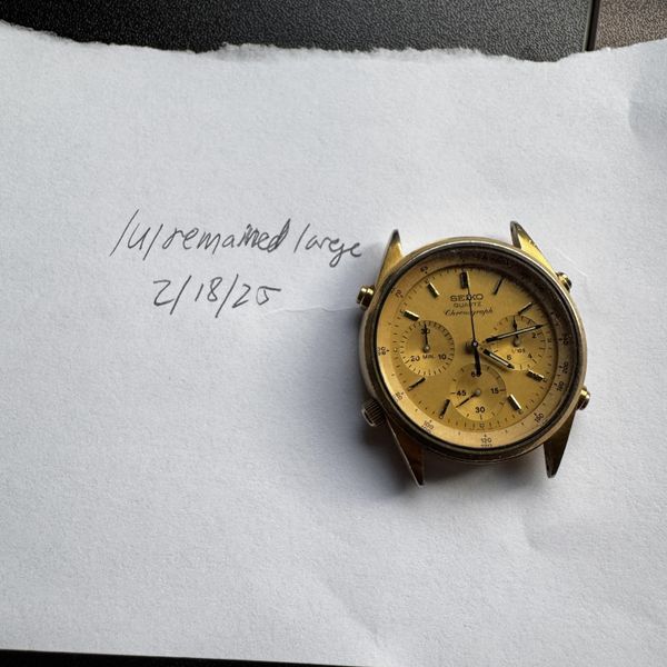 [WTS] Seiko 7A28-7029 Vintage Gold Tone Chronograph head only | WatchCharts Marketplace