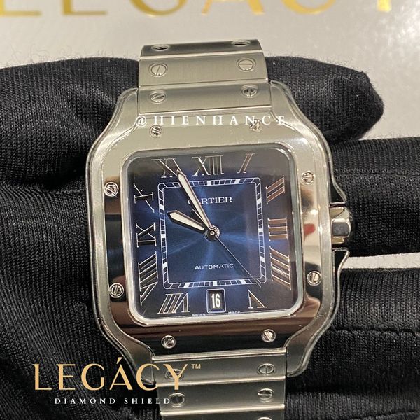 Blue Dial Cartier Santos (Large) - Watch Protective Film ...