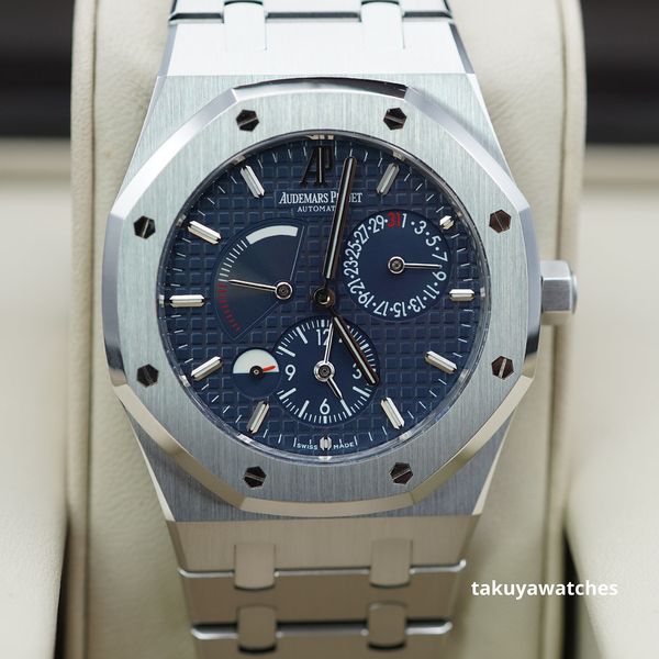 FSOT: Audemars PIGUET ROYAL OAK DUAL TIME 26120ST STAINLESS STEEL BLUE ...