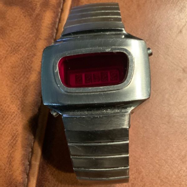 Vintage Wittnauer Polara LED Digital Mens Swiss Made Watch For Parts Or ...