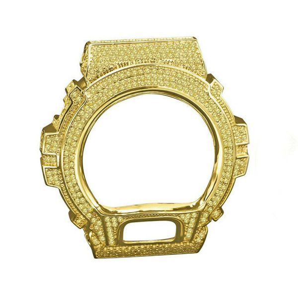 Gold Canary Tone Casio G-Shock DW6900 Simulat Diamond Watch Bezel Face ...