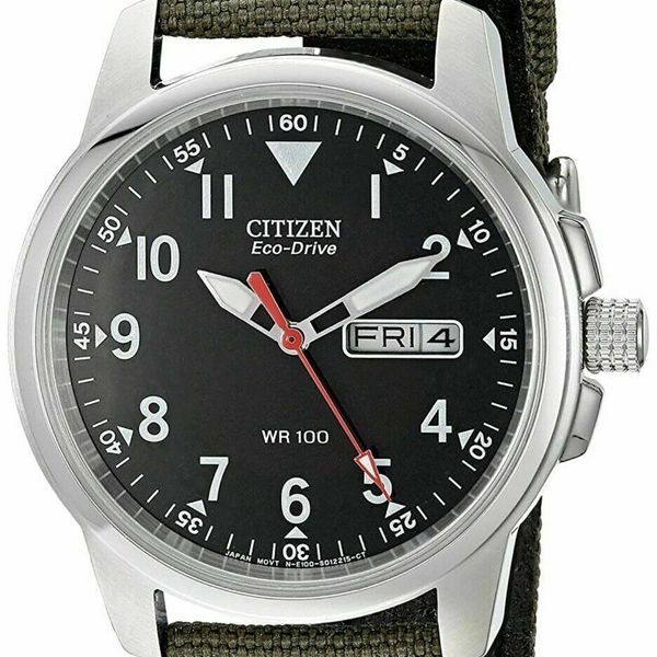 Citizen Eco-Drive Chandler Field Watch Men BM8180-03E Green BRAND NEW ...