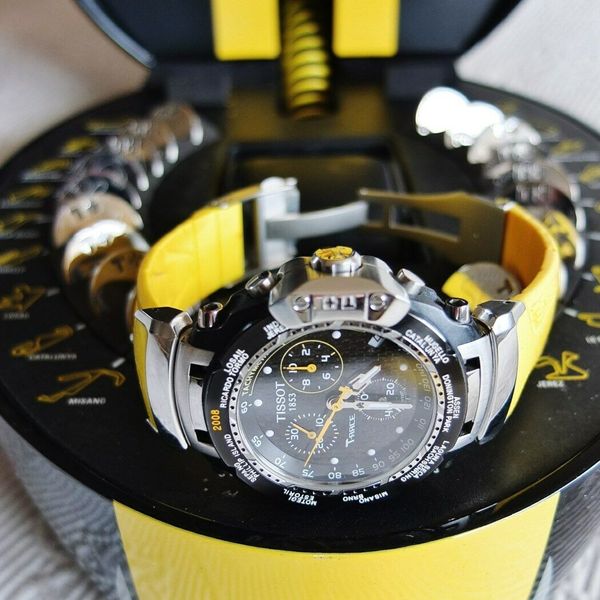 TISSOT MOTO GP 2008 Limited Edition Watch. T-Race Rossi Years. Full ...