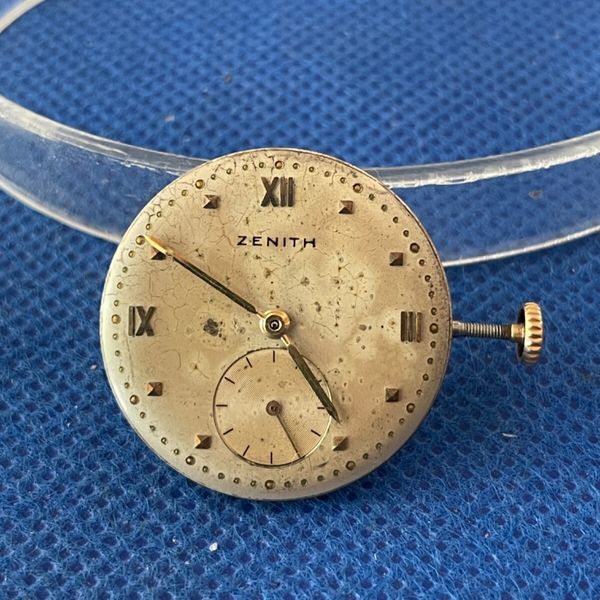 Original ZENITH 106-P manual winding movement spares & dial (1/16222 ...