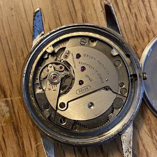 Vintage Gruen Menâ s Watch movement 522CA , for parts | WatchCharts ...