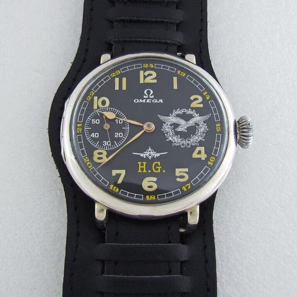 Omega H.G. Hermann Goering Luftwaffe Pilots WWII Vintage Swiss Silver ...