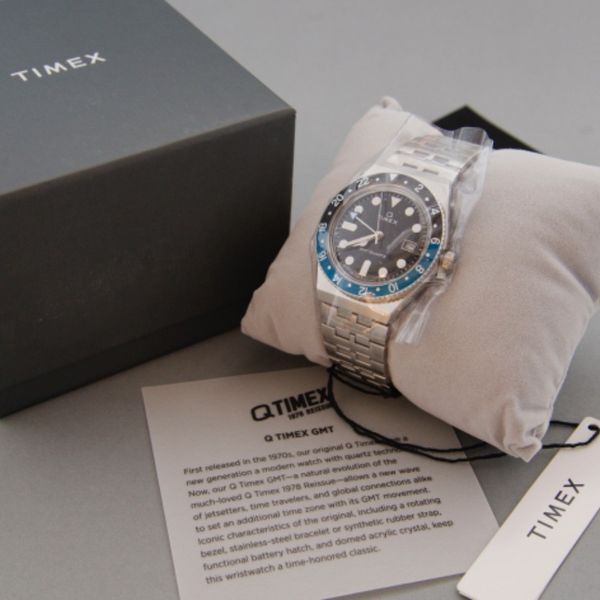 Timex Q GMT "Batman" Quartz Watch | WatchCharts Marketplace