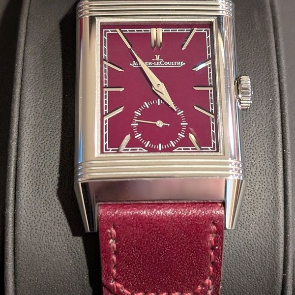 JLC Reverso Tribute Small Seconds Q397846J / Monoface Burgundy Dial ...