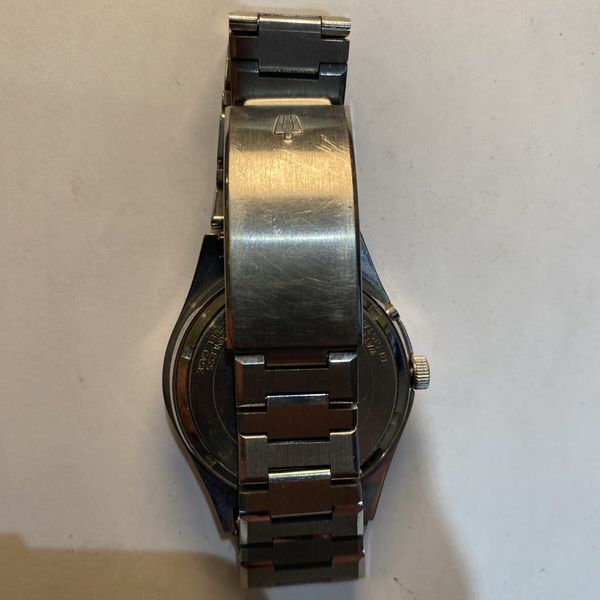 1970s Vintage Bulova Accutron N7 T3670 Stainless Steel Running Wrist ...