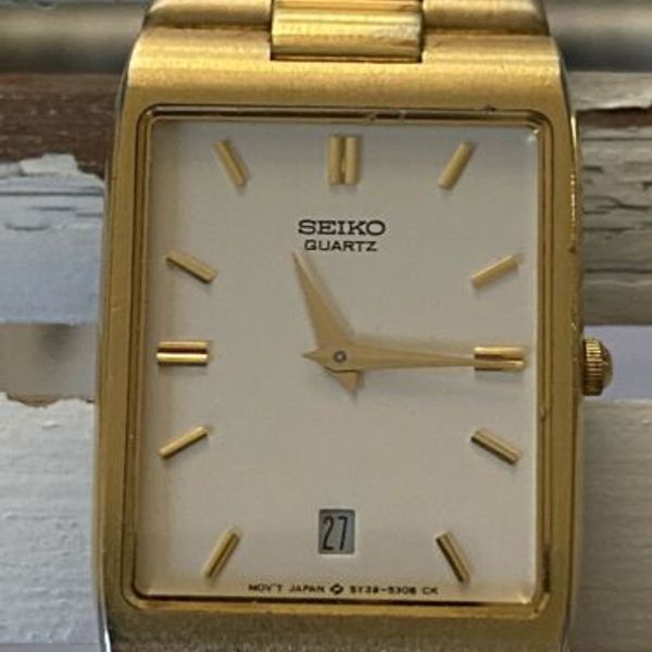 Seiko quartz watch 5Y39-5150 gold tone Vintage | WatchCharts Marketplace