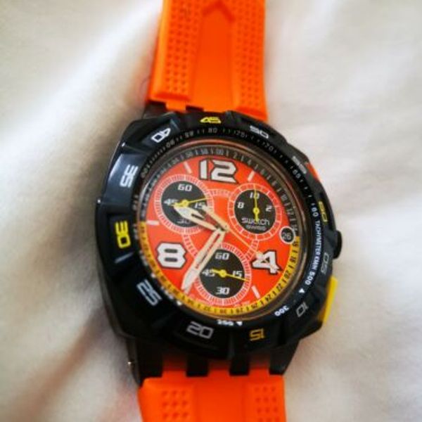 Mens Swatch Sun Down Chronograph Watch SUIM400 | WatchCharts Marketplace