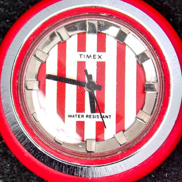 Timex Red & White Football Team Men's Manual Watch (Vintage) -- Not ...