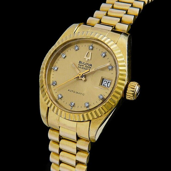 BULOVA SUPER SEVILLE PRESIDENT CALENDAR STONE-DIAL AUTOMATIK ETA 2671 ...