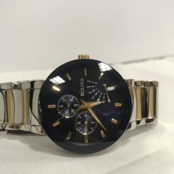 Bulova Modern Blue Dial Two Tone Men's Watch - 98C123 MSRP: $425 ...