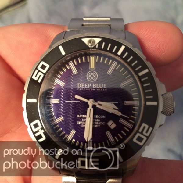 FSO: Deep Blue Recon 2824 Blue dial w/ T100 tubes | WatchCharts Marketplace