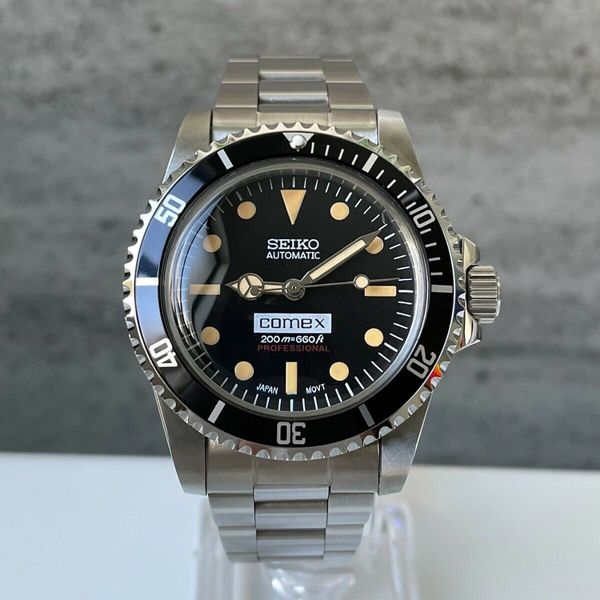 Vintage style Comex Seiko Submariner mod acrylic dome crystal NH35 dive ...