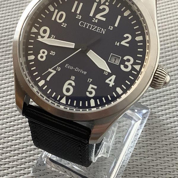 Citizen Eco Drive Military Mens Watch. New Crystal and Strap Fitted ...