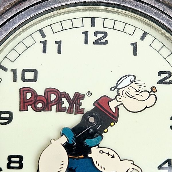 Fossil Popeye 1990s Limited Edition Watch Original Leather Strap New battery | WatchCharts ...