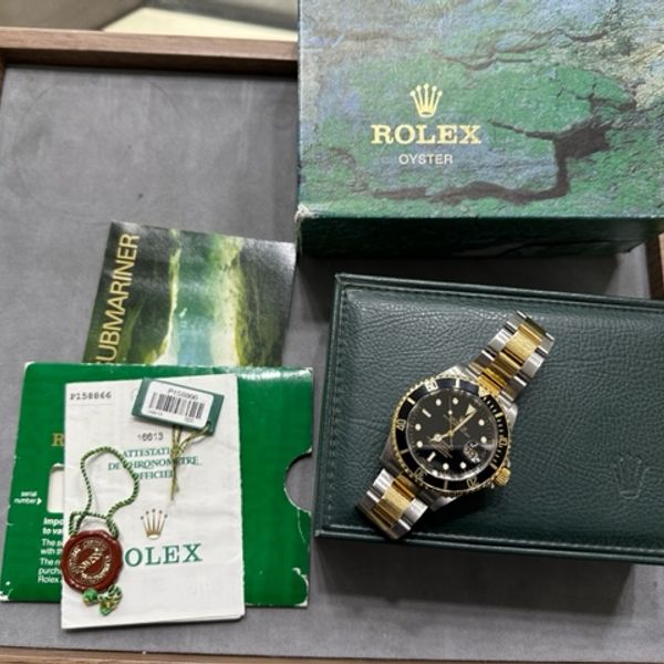 FS: Rolex 16613 Submariner 18k and SS with box/papers/tag | WatchCharts ...