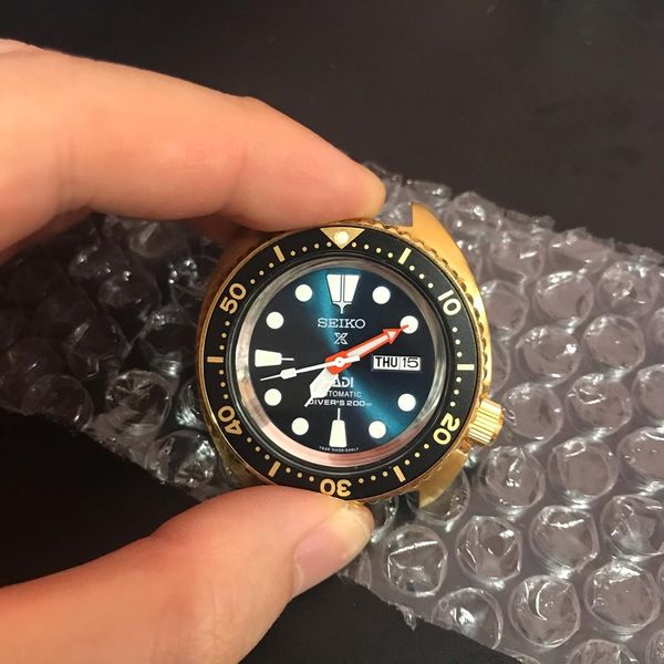 Gold turtle Seiko mod watch | WatchCharts