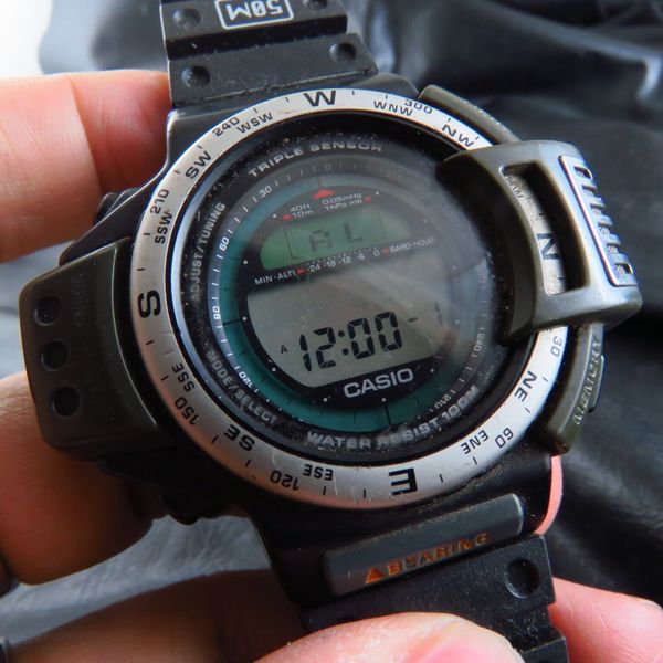 ATC-1100 CASIO TRIPLE SENSOR LCD QUARTZ MEN WATCH | WatchCharts Marketplace