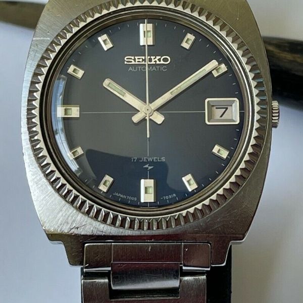 Vintage Seiko 7005-7022 Seiko Automatic Stelux Bracelet Original Seiko Blue Dial | WatchCharts ...