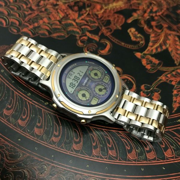 NOS Casio Multi Recorder Digital BGR-100 Mod 930 Stainless Steel Watch ...