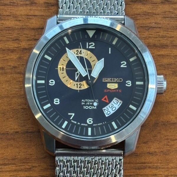 Rare Seiko 5 Sports Automatic Watch SSA203K1 with mesh + original ...