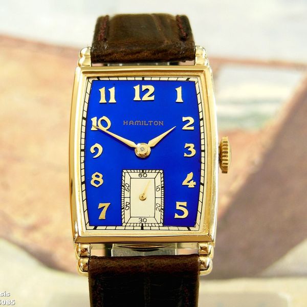 1941 Vintage HAMILTON MYRON, Stunning BLUE Dial, Serviced, 1 Year ...