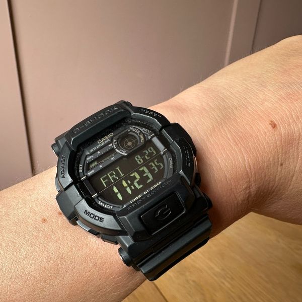Casio G-Shock GD-350-1BER Menâ s Digital Watch Black Resin Vibration ...