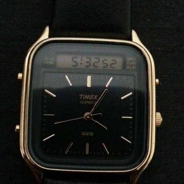 TIMEX VINTAGE (K CELL 392/Black/Gold) Watch: EXCELLENT QUALITY W ...