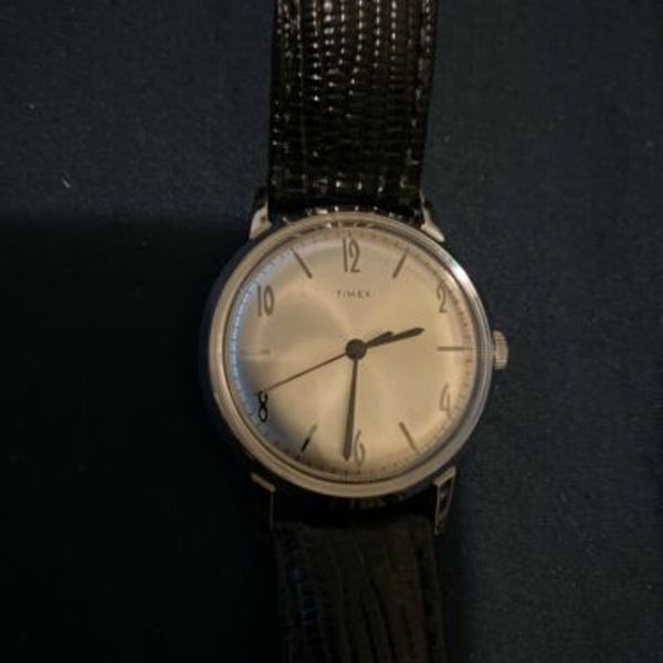 Timex Marlin® Hand-Wound 34 mm Champagne Dial Watch TW2T18200 ZV ...