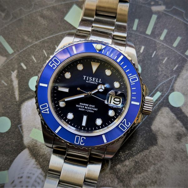[WTS] Tisell Blue Diver 40mm Watch, aka Blue Submariner | WatchCharts ...