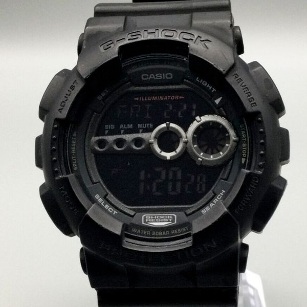Casio G-Shock Watch Men 3263 GD-100 50mm Black Dial Digital Day Date ...