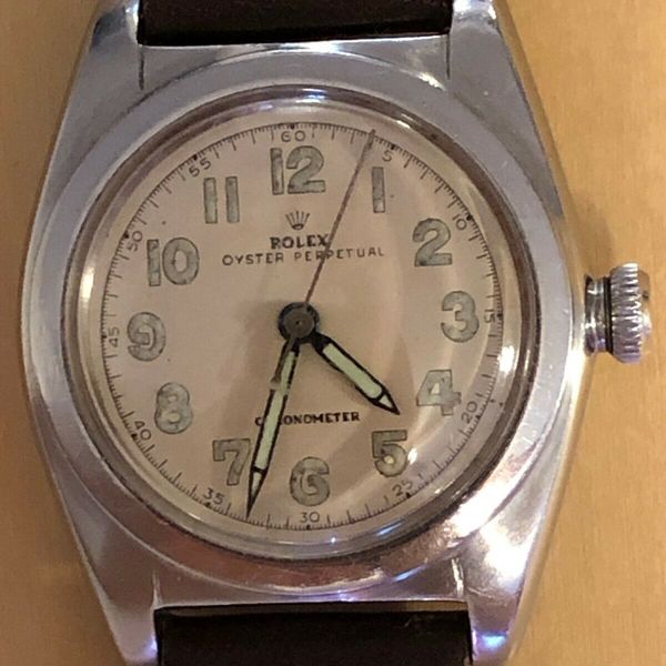 1945 Rolex Bubbleback 2940 Steel Automatic Watch RUNNING Bubble Back ...