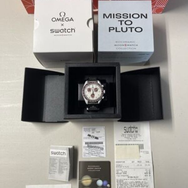 OMEGA x Swatch Mission To Pluto Moonswatch Speedmaster Authentic With ...