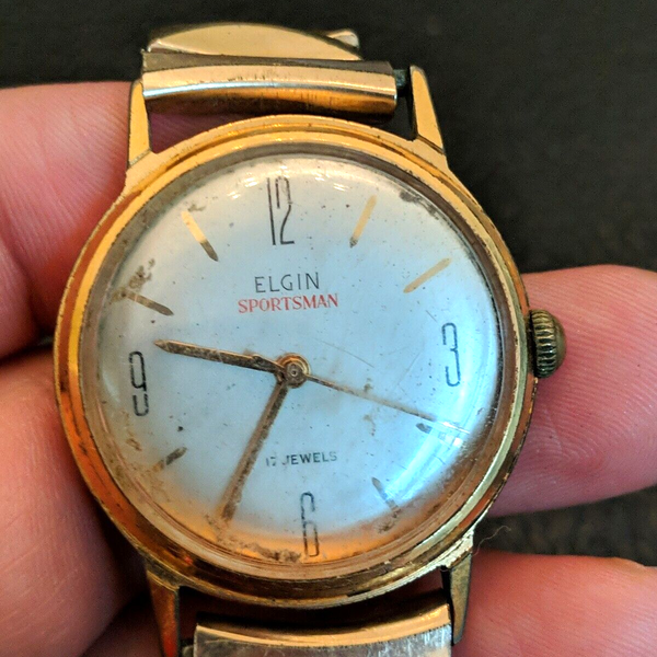 Vintage 60's Elgin Sportsman Made in France 720 (Jeambrun 23) Movement ...
