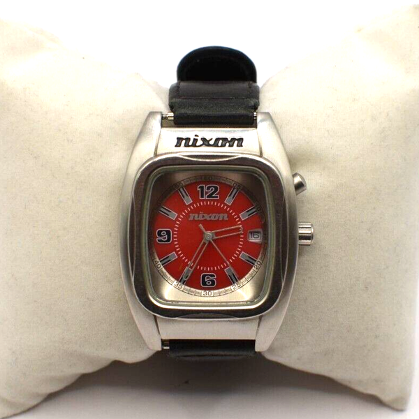 Nixon RARE *RED DIAL* Powerslave Watch Vintage Leather Bund Strap *NEW ...