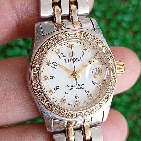 Original Titoni Cosmo Queen Automatic Swiss Watch...AS-IS FOR PARTS OR ...