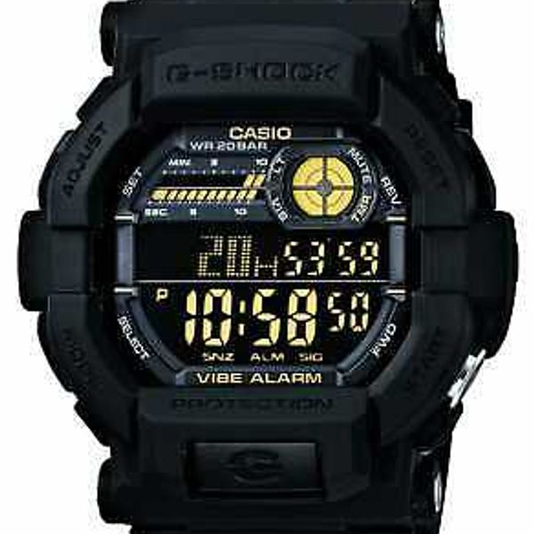 Casio G-Shock Vibrating 5 Alarm Black Yellow GD-350-1BER Watch - 9% OFF ...