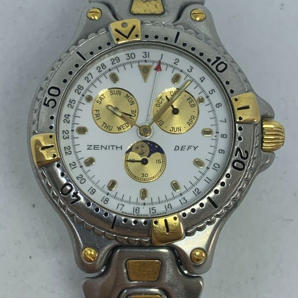 ZENITH DEFY TRIPLE DATE MOONPHASE QUARTZ REF 59.2000.393 40 MM ...