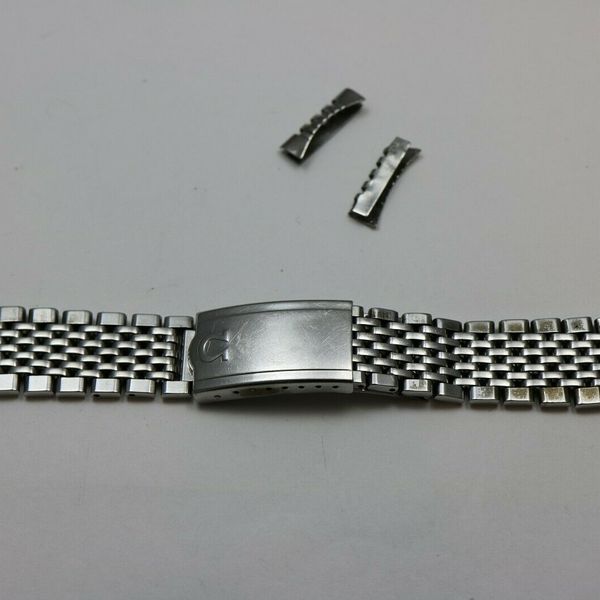 Vintage Omega Beads of Rice Bracelet No.12 Stainless Steel 1068 Endlink ...