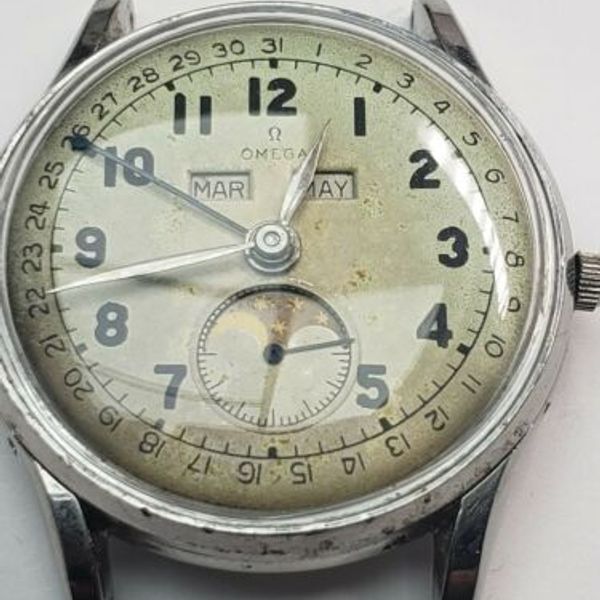 Vintage OMEGA 2471 1 Triple Date Moon Phase Cosmic 27DLPC caliber ...