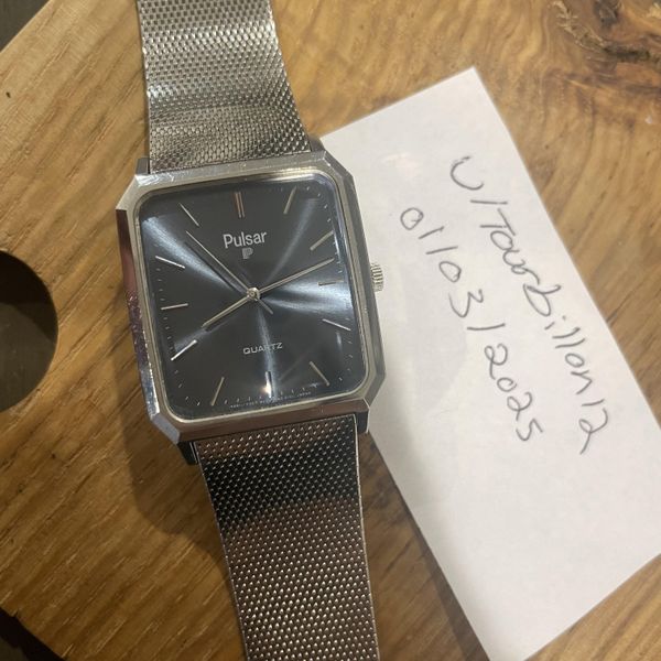 [WTS] 1990s Pulsar Tank Marine Blue Sunburst Dial Men's Wrist-Watch ...