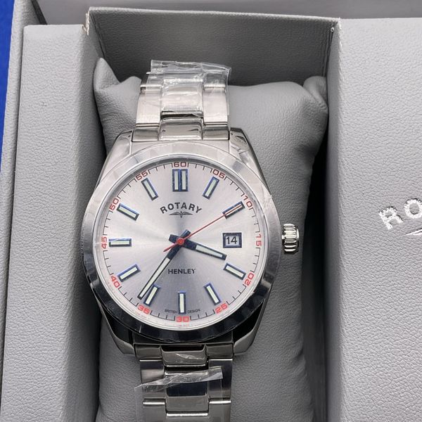Rotary Men's Watch with Silver Strap and Silver Dial GB05180/59 BRAND ...