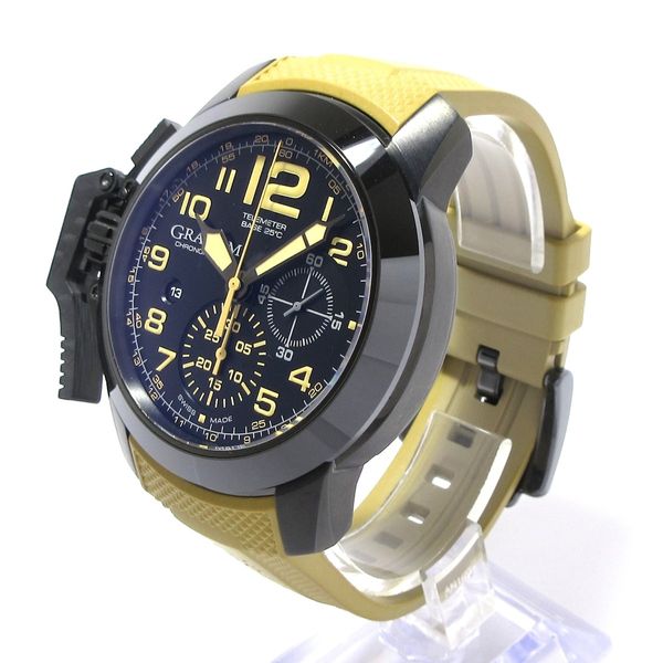 Auth GRAHAM Chronofighter Oversize Black Sahara 2CCAU.B02A.K93N N ...