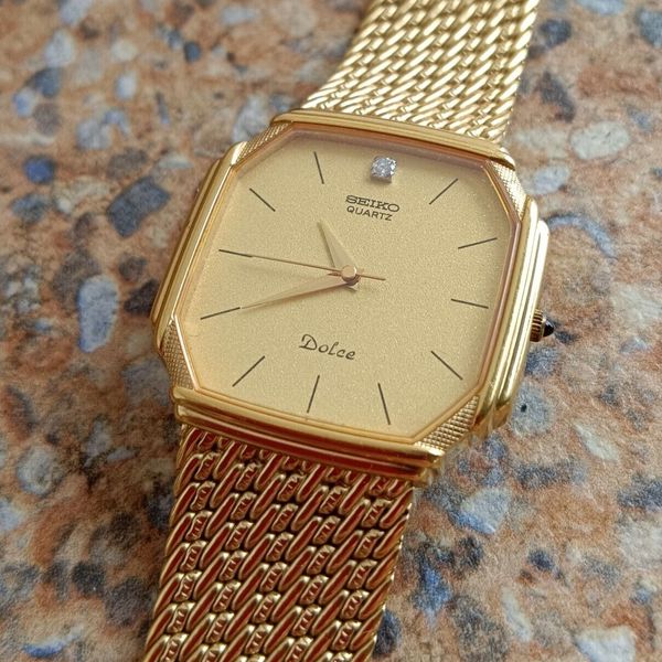 Vintage Seiko Dolce Quartz 7731 5000 May 1989 Gold Plated Diamond | WatchCharts
