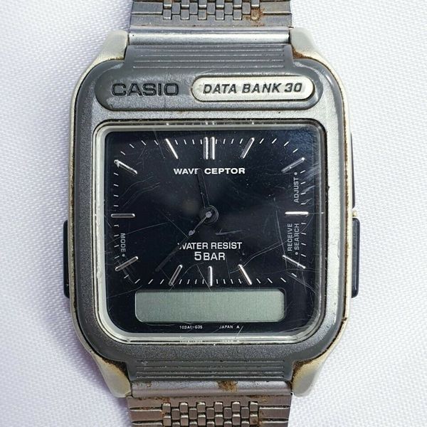 Vtg Casio Data Bank 30 Ana-Digi 2317 FKT-101 Japan Digital Watch parts ...